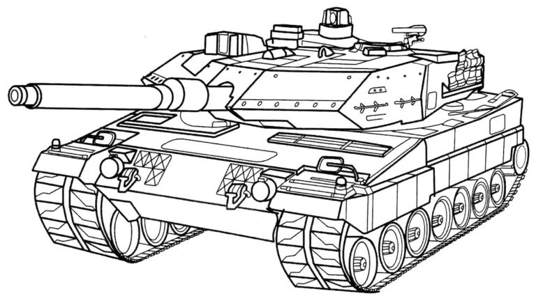 Desenhos de Tanques para Colorir