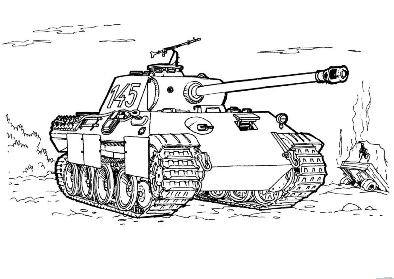 Ausmalbilder Panzer | Kostenlos Malvorlagen zum Ausdrucken