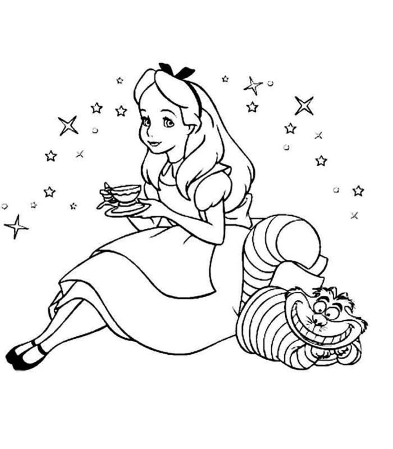Coloriage Alice au Pays des Merveilles - 90 images à imprimer