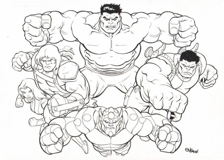 Disegni di Hulk da colorare - 110 immagini per la stampa gratuita