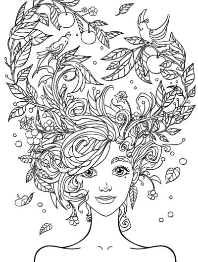 Complex Coloring Pages for 10- to 12-Year-Old Girls. Print Them for Free!