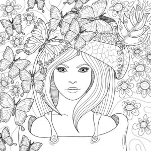 Complex Coloring Pages for 10- to 12-Year-Old Girls. Print Them for Free!